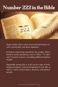 The Biblical Meaning of Number 222 and God's Guiding Hand